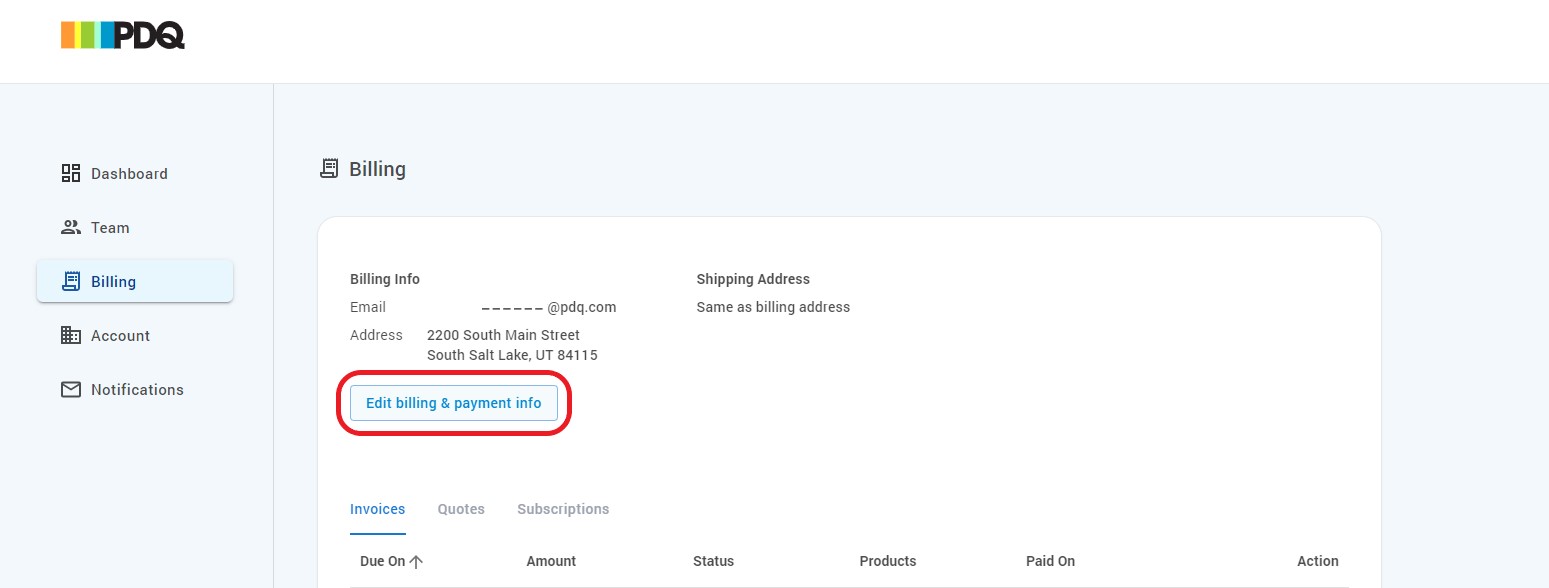 Update Your Billing Information – PDQ Deploy & Inventory Help Center